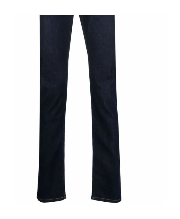 Versace Logo Patch Slim Cut Jeans - Black