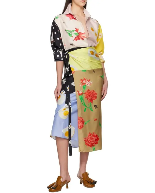 Moschino Patchwork Print Button-up Shirt