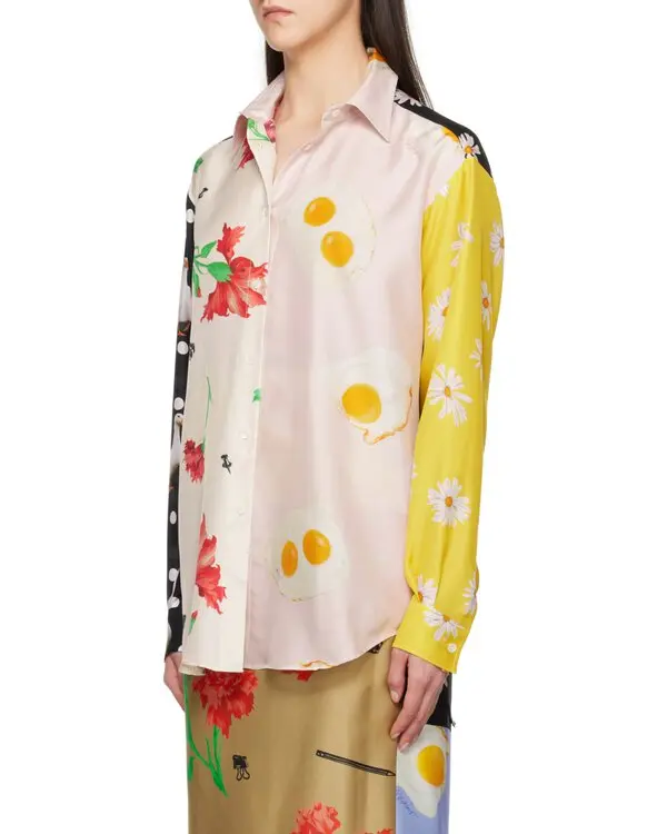 Moschino Patchwork Print Button-up Shirt