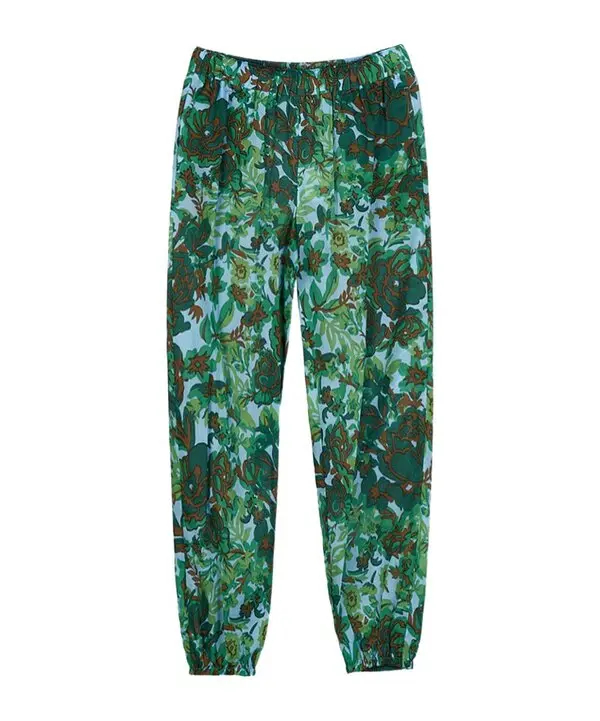 Tory Burch Elastic Waist Casual Pants - Green