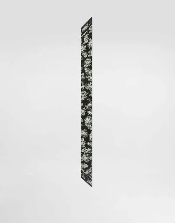 Dolce & Gabbana Dolce Gabbana Floral Print Scarf - Black