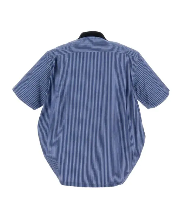 Sacai Half-zip Striped Polo Shirt - Blue