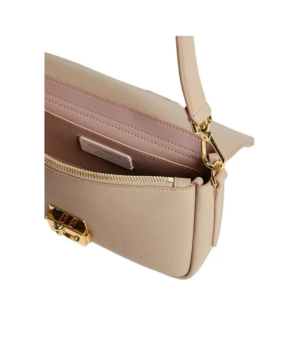 COCCINELLE C-me Lock Medium Shoulder Bag - Sand Shell
