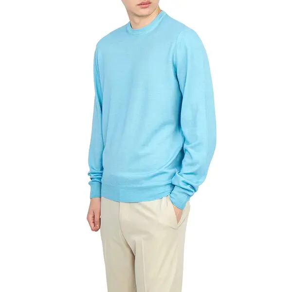 DRUMOHR Merino Crew-neck Jumper - Blue