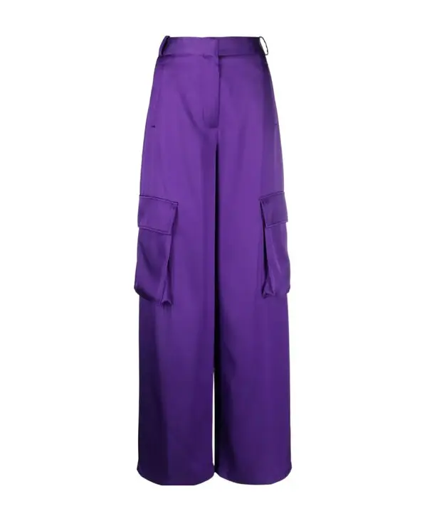 Versace Wide-leg Cargo Pants - Purple