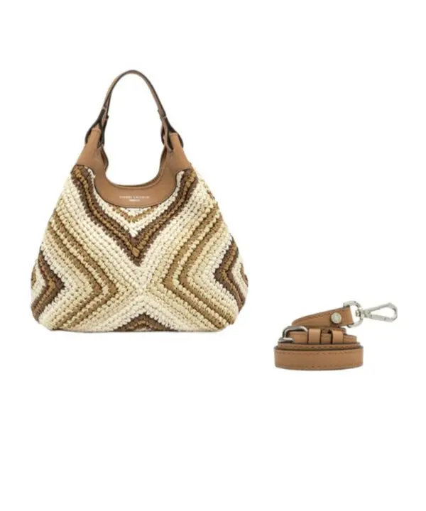 GIANNI CHIARINI Dua Woven Shoulder Bag - Var.cuoio
