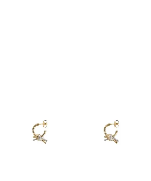 Bottega Veneta Knotted Hoop Earrings - Yellow