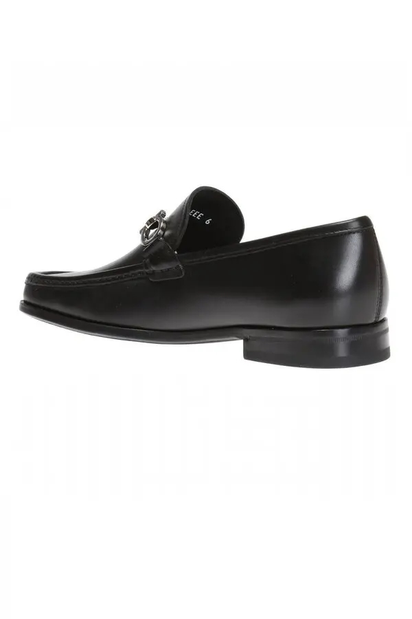 FERRAGAMO Gancini Loafers - Black
