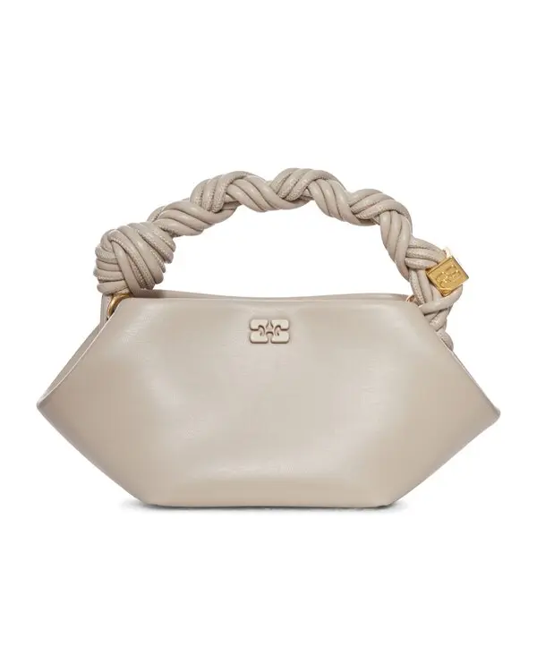 GANNI Bou Mini Braided Handbag - Nude