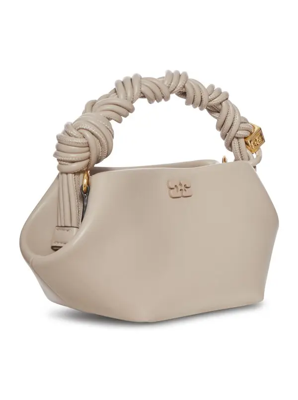 GANNI Bou Mini Braided Handbag - Nude