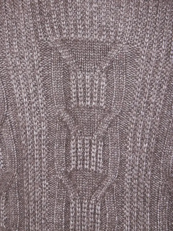Zegna Cable Knit Turtleneck Jumper - Brown