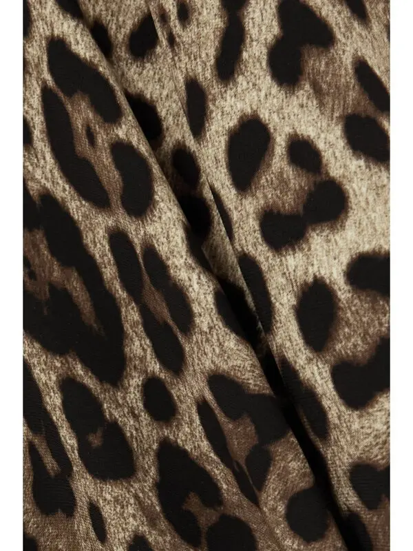 Dolce & Gabbana Leopard Print Mini Dress - Black