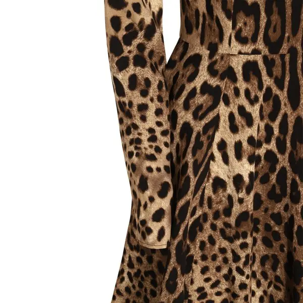 Dolce & Gabbana Leopard Print Mini Dress - Black