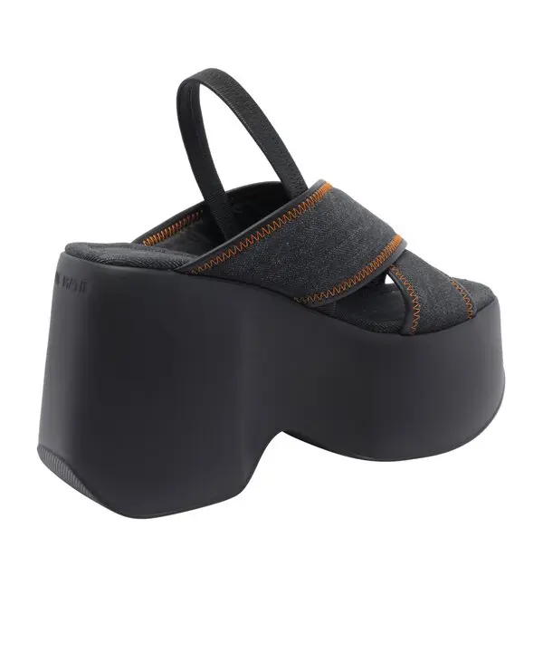 VIC MATIE Platform Sandals With Thick Soles - Black