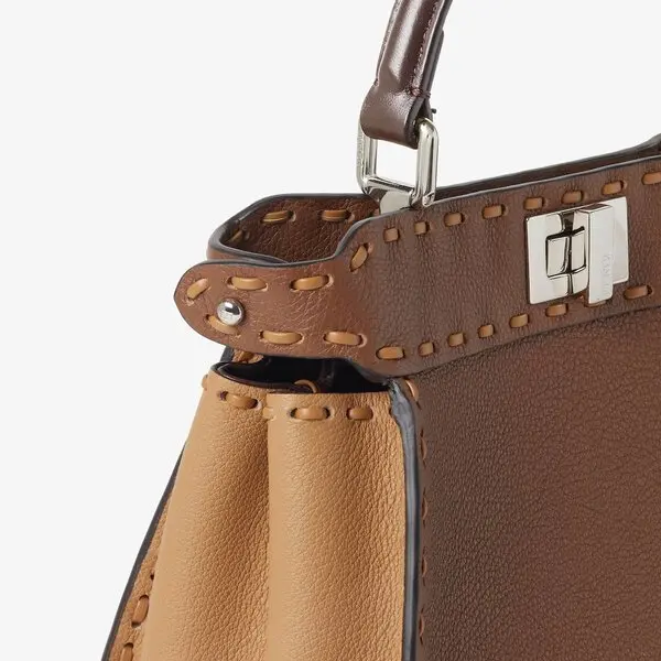 Fendi Multicolor Selleria Bag With 220 Hand-sewn Topstitches