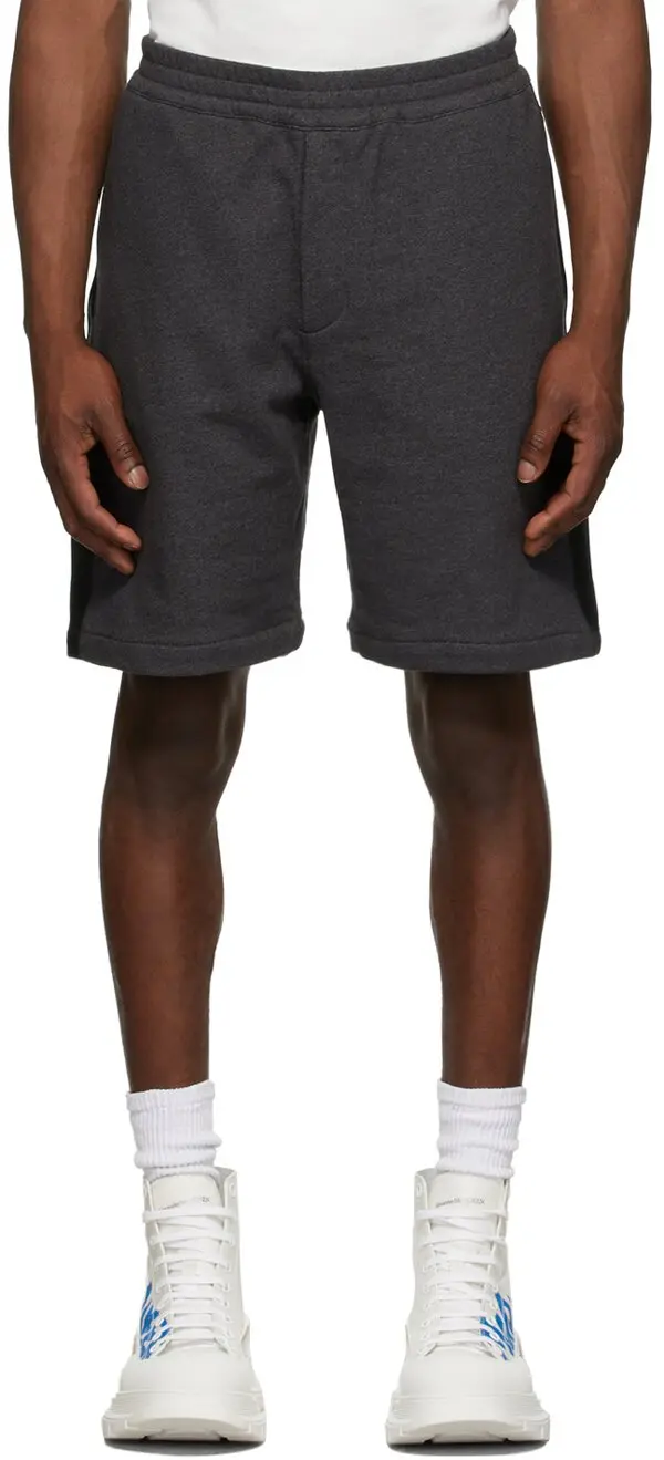 Alexander McQueen Straight Leg Track Shorts - Black