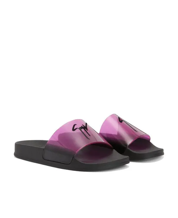GIUSEPPE ZANOTTI Brett Signature Printed Slides - Black