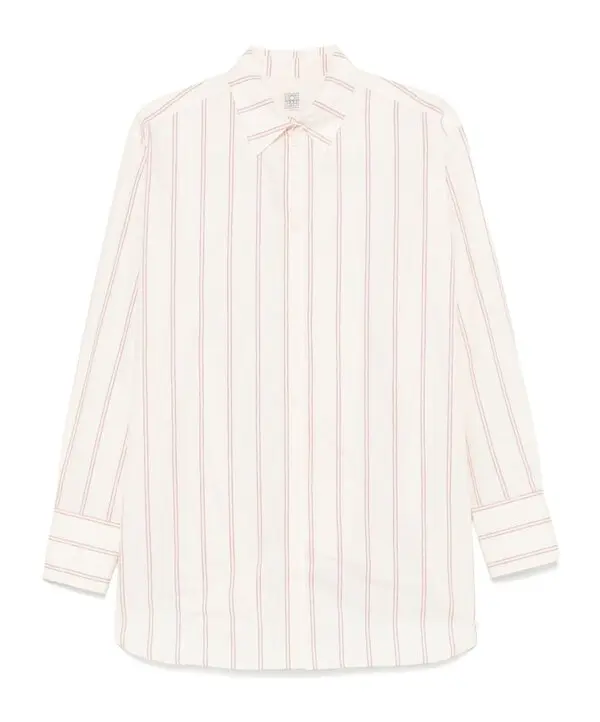 TOTEME Long-sleeved Striped Shirt - White