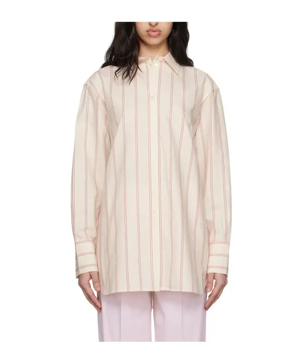 TOTEME Long-sleeved Striped Shirt - White