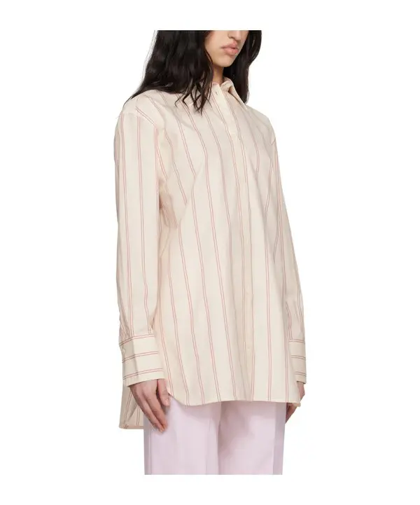 TOTEME Long-sleeved Striped Shirt - White