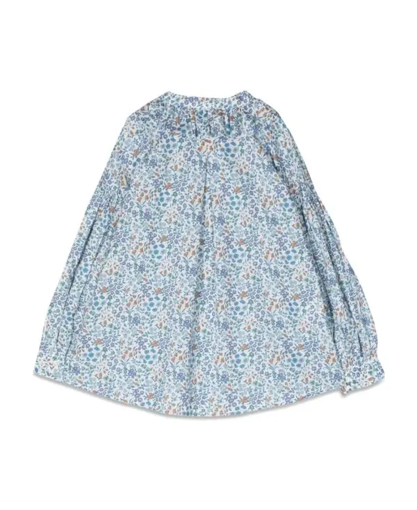 IL GUFO Floral Print Long Sleeve Shirt - Blue
