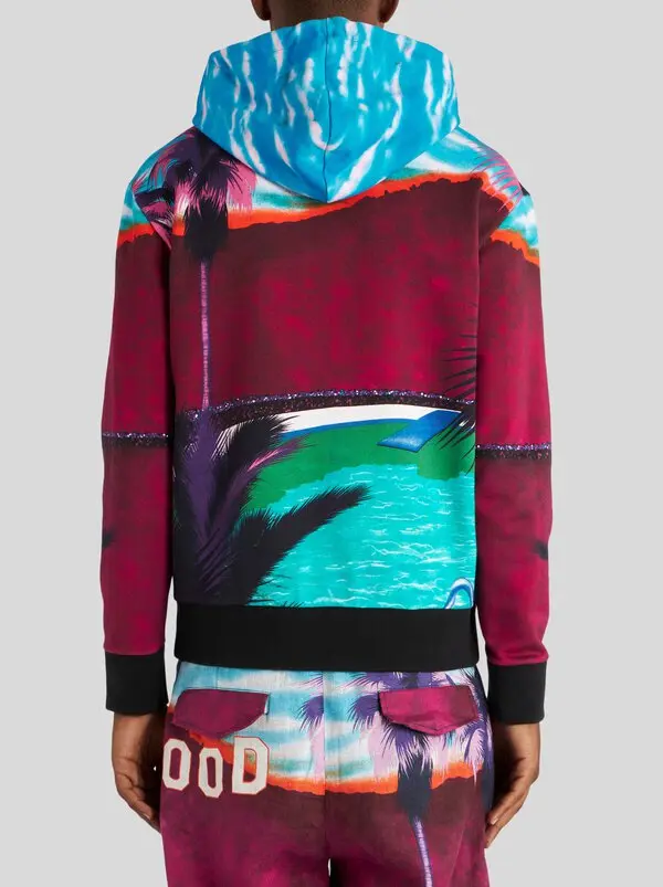 Etro Graphic Printed Drawstring Hoodie - Red