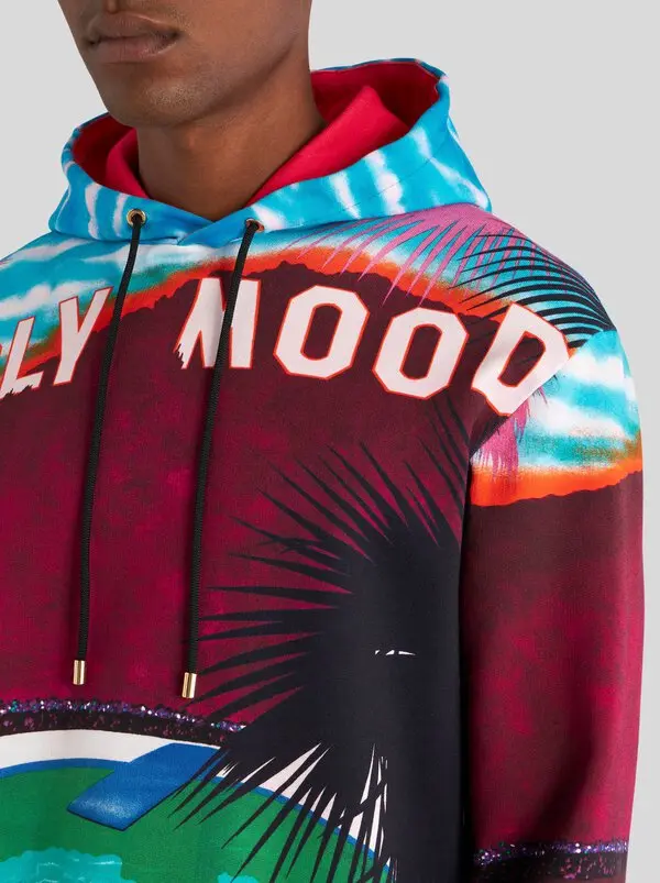Etro Graphic Printed Drawstring Hoodie - Red
