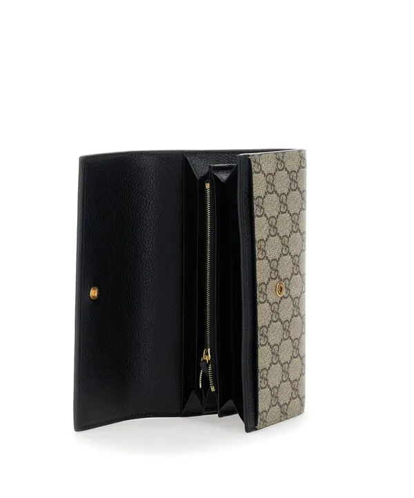 Gucci Bi-color Gg Marmont Continental Wallet