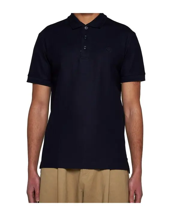 Burberry Logo Embroidered Short Sleeved Polo Shirt