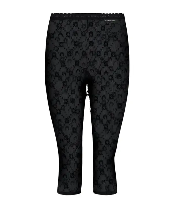 MARINE SERRE Monogram Mesh Capri Pants
