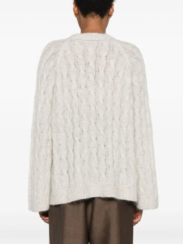 Brunello Cucinelli Cable-knit Crewneck Sweater - Grey