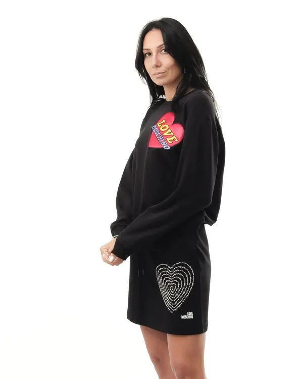 Moschino Heart Appliqué Crewneck Sweater