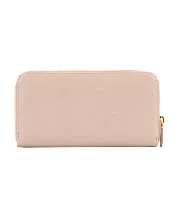 Prada Large Saffiano Leather Wallet - Nude