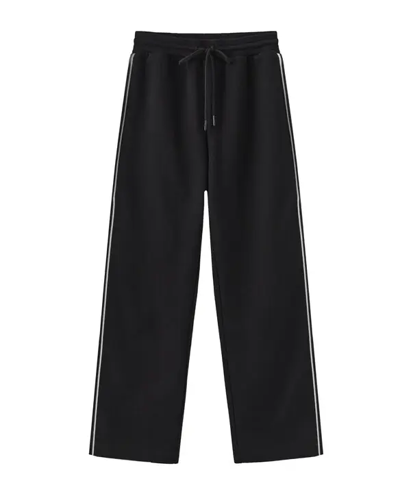 Marissa Chiara Elastic Waist Wide Leg Pants With Contrast Piping