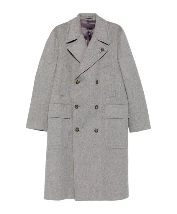 LARDINI Double-breasted Wool Coat