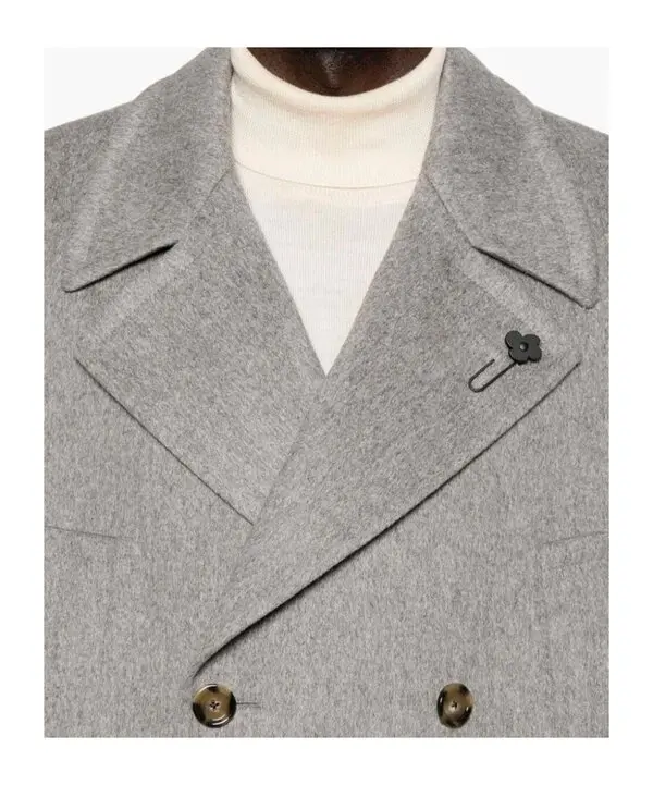 LARDINI Double-breasted Wool Coat