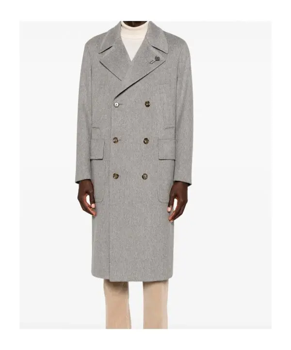 LARDINI Double-breasted Wool Coat