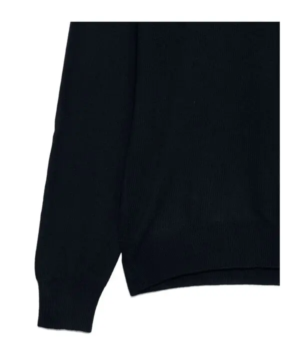 Tagliatore High Neck Long Sleeve Sweater - Blue