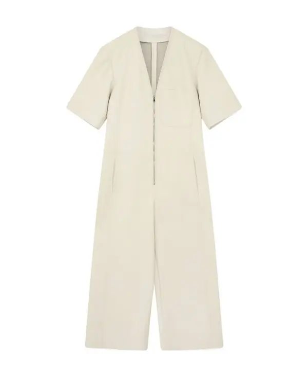 Stella McCartney Belted V-neck Jumpsuit - White