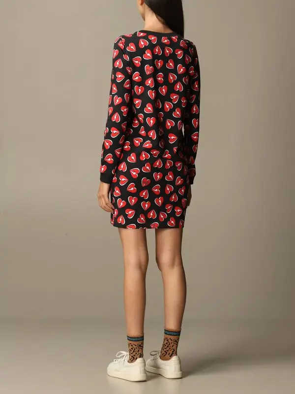Moschino Pattern Printed Long Sleeve Dress