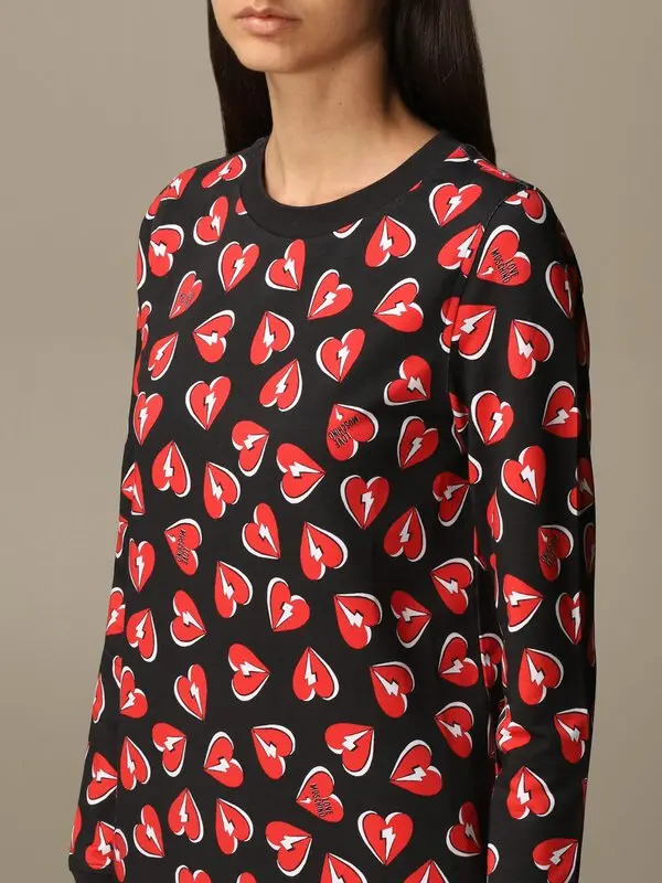 Moschino Pattern Printed Long Sleeve Dress