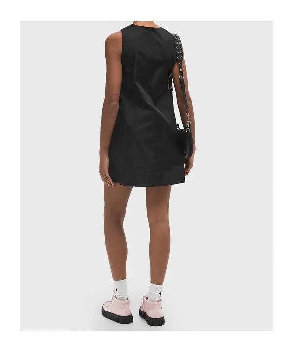 GANNI Sleeveless Bow Detail Mini Dress