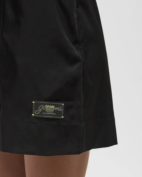 GANNI Sleeveless Bow Detail Mini Dress