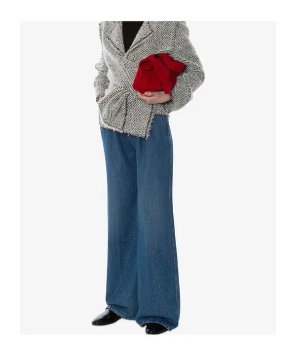 Alberta Ferretti High Waist Wide Leg Jeans