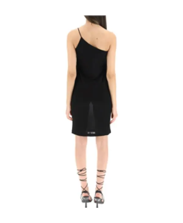 Dsquared2 One Shoulder Mini Dress - Black