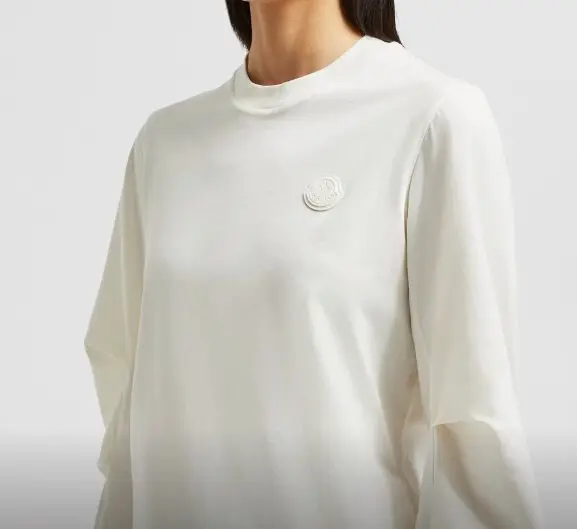 Moncler Cotton Pleated Sleeve T-shirt