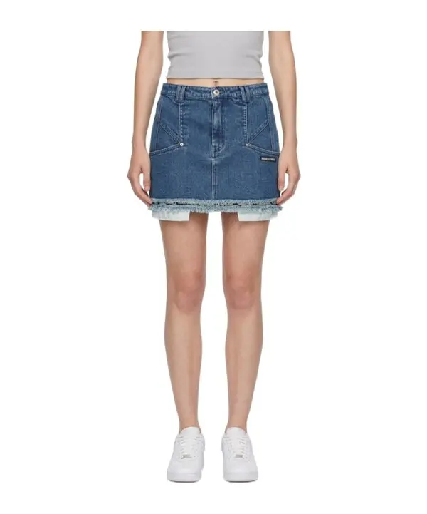 MARISSA CHIARA Belt Loop Denim Skirt