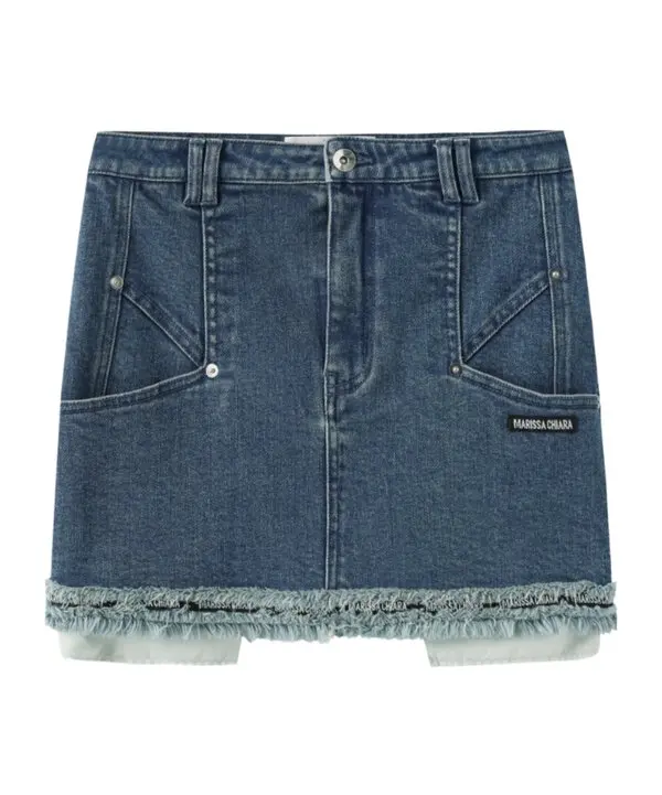 MARISSA CHIARA Belt Loop Denim Skirt