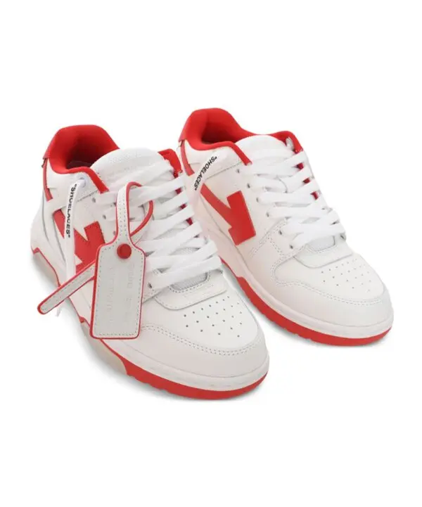 Off-White Out Of Office" Sneakers - White/red