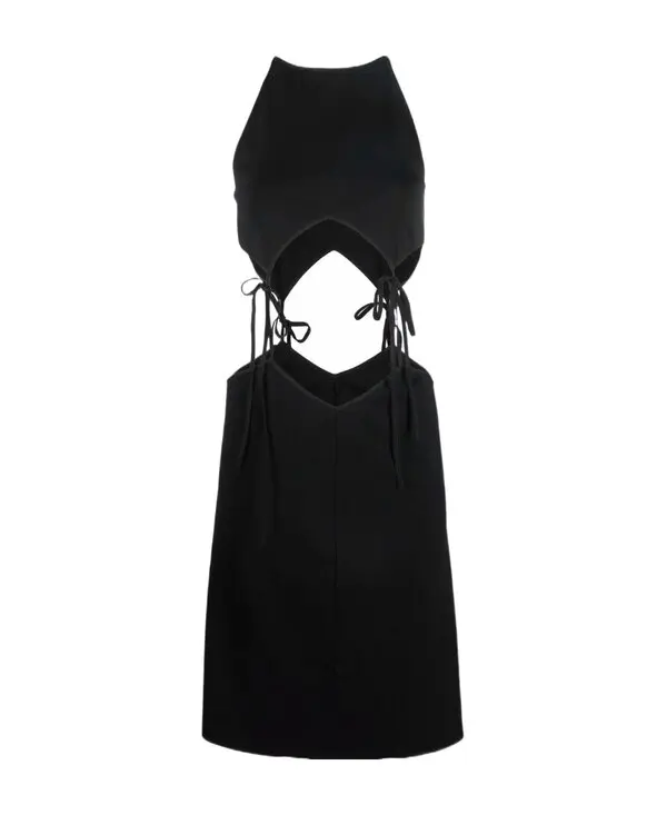 Bottega Veneta Cut-out Detailed Sleeveless Mini Dress - Black